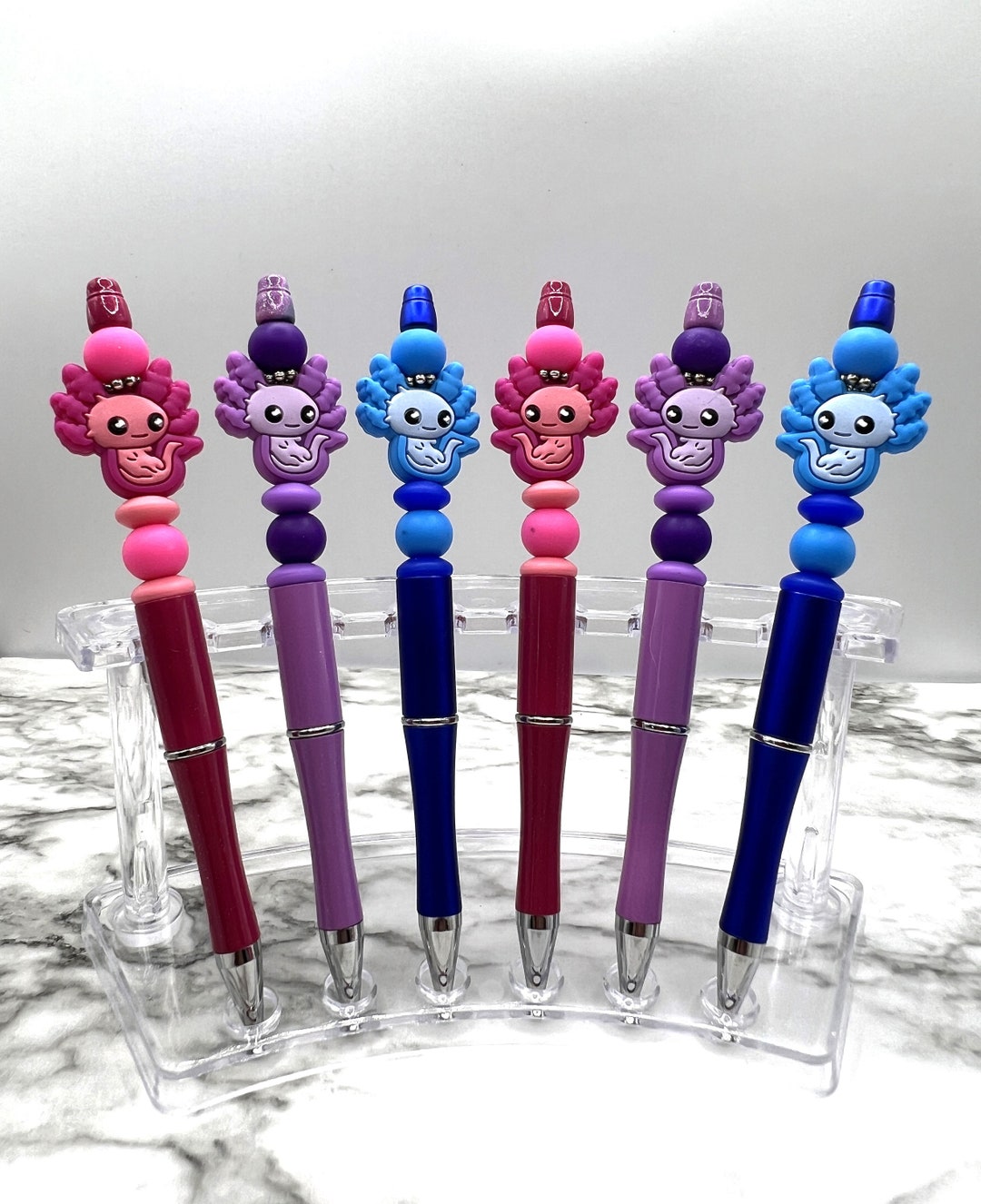 Axolotl Silicone Bead Pen: Custom Refillable Ink Pen - Etsy