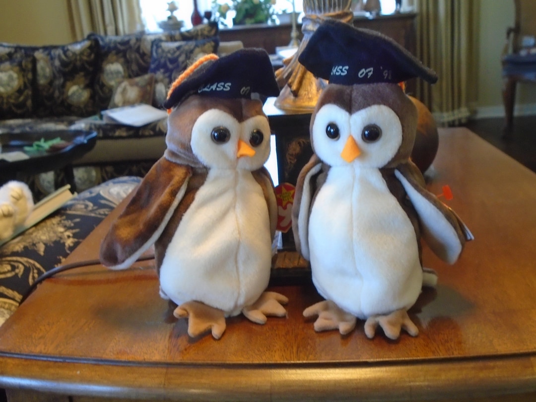 Wise, Vintage Beanie Baby Wise, New Ty 1998 Owl Beanie Baby, Owl ...