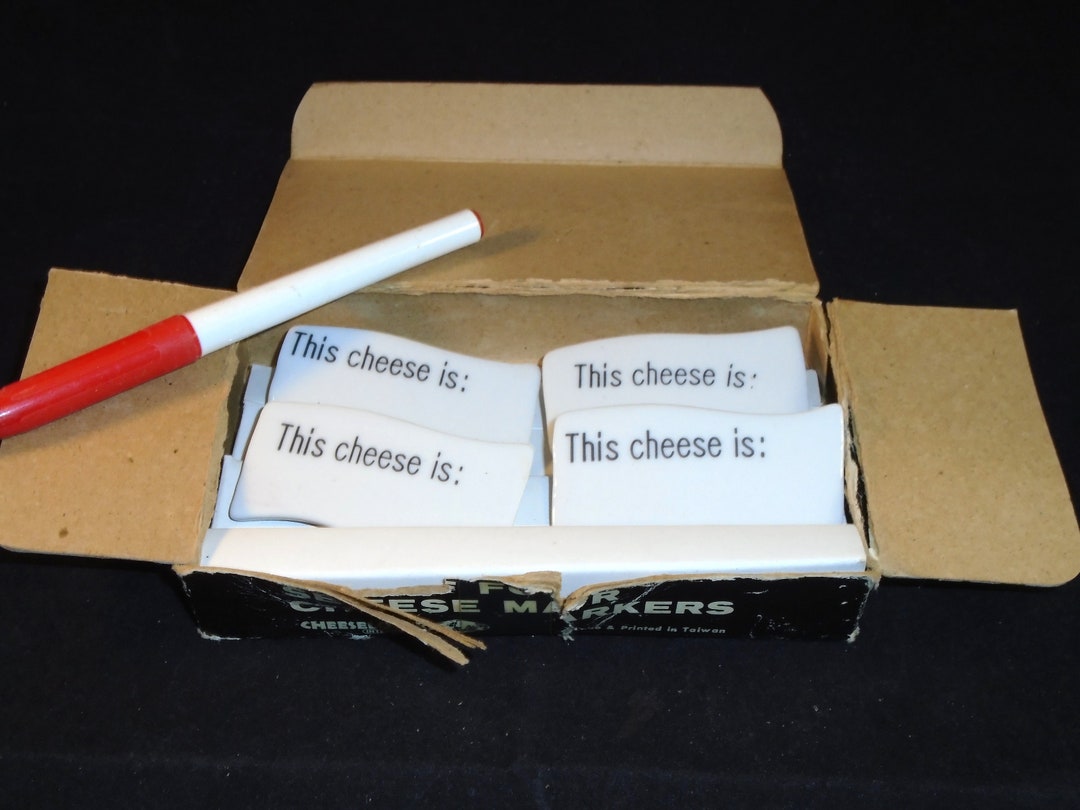 Retro Cheese Flags, 4 Cheese Porcelain Markers. by Cheeselover's ...