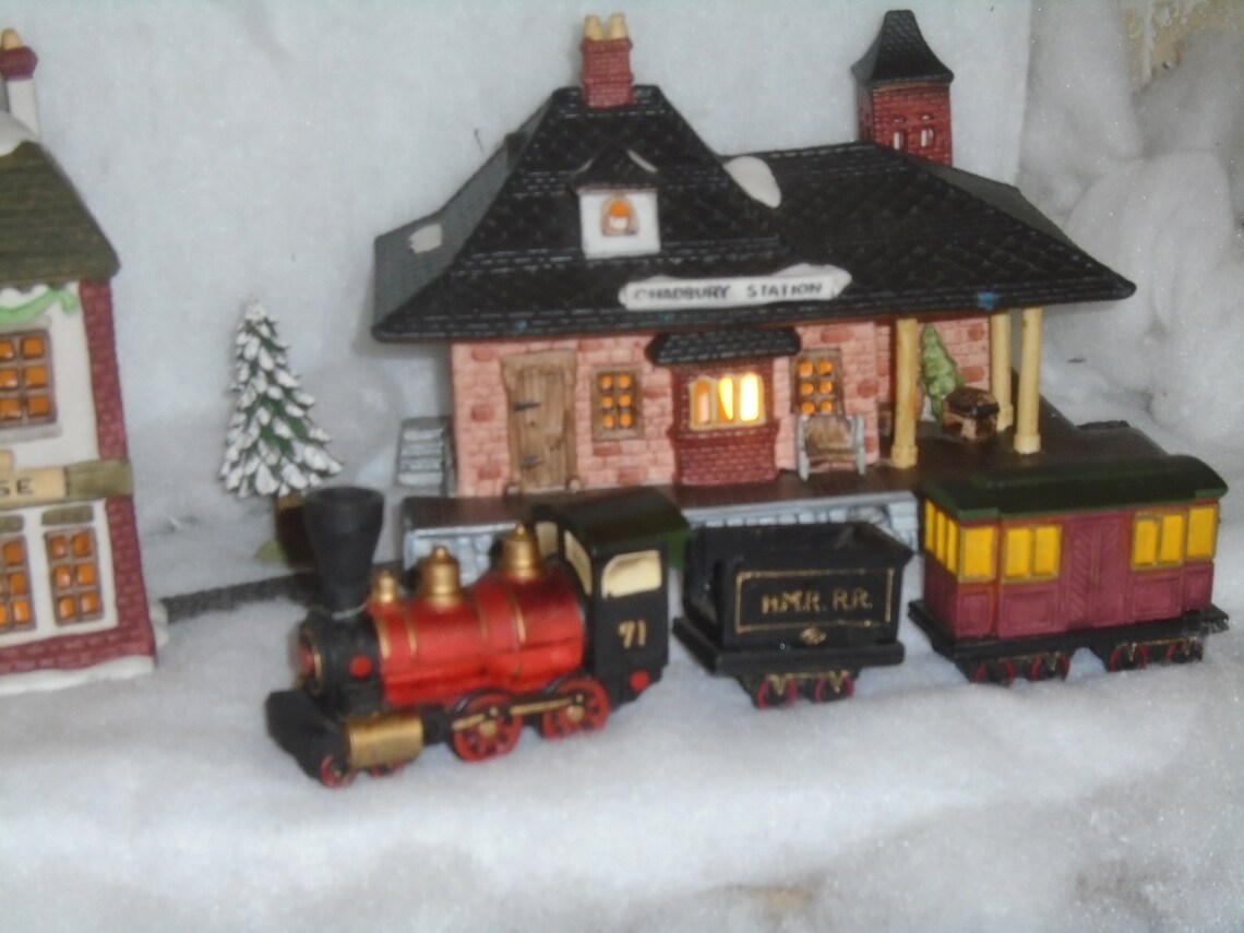 Chadbury Station Lighted Building and 3 Pc. Train. - Etsy