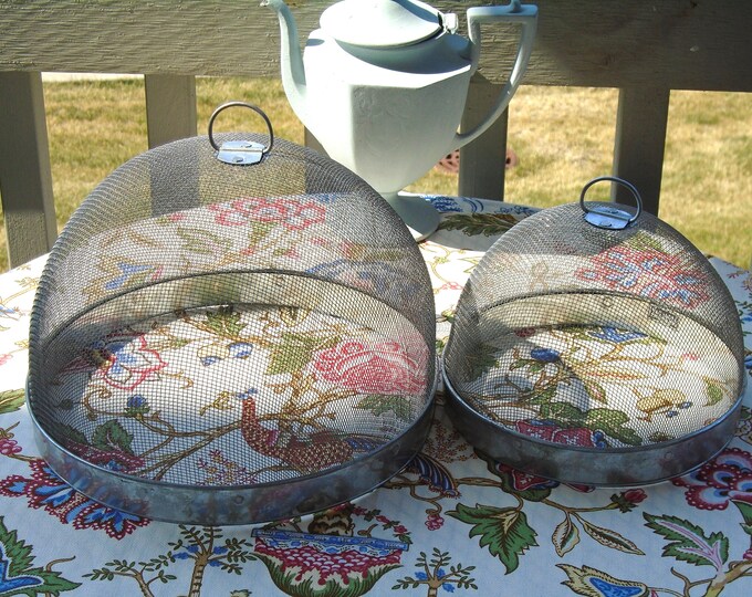 Mesh Food Screens, Large and Medium. Bug Cover Cloche, Dome Food Covers ...