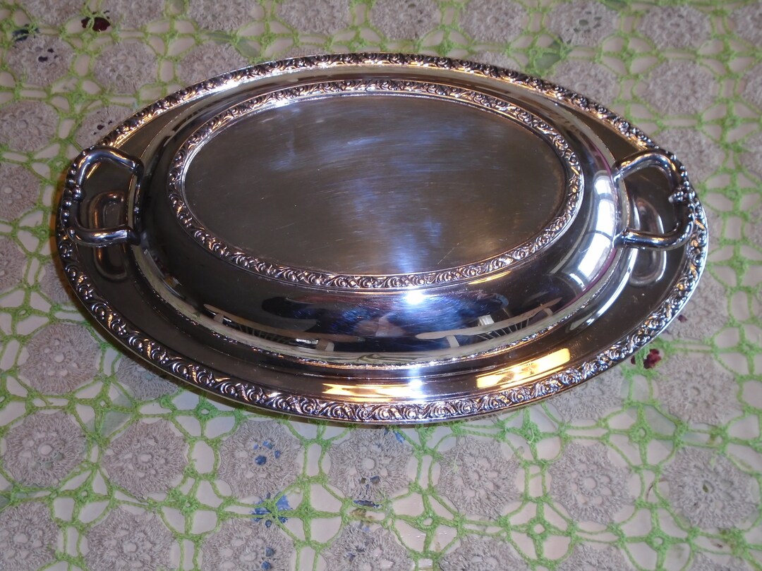 Oneida Ltd Brookline, Silverplate Covered Oval Serving, Vegetable Dish ...
