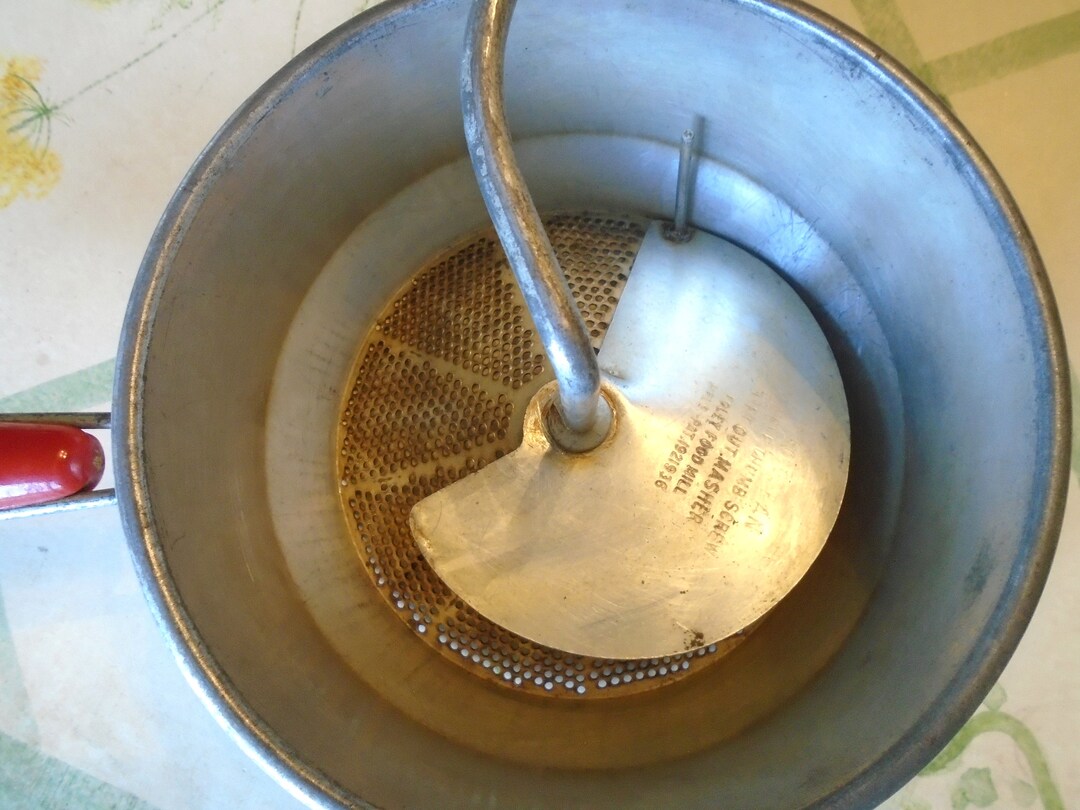 Vintage Foley Food Mill W/ Red Wooden Handle/foley Food Mill/potato ...