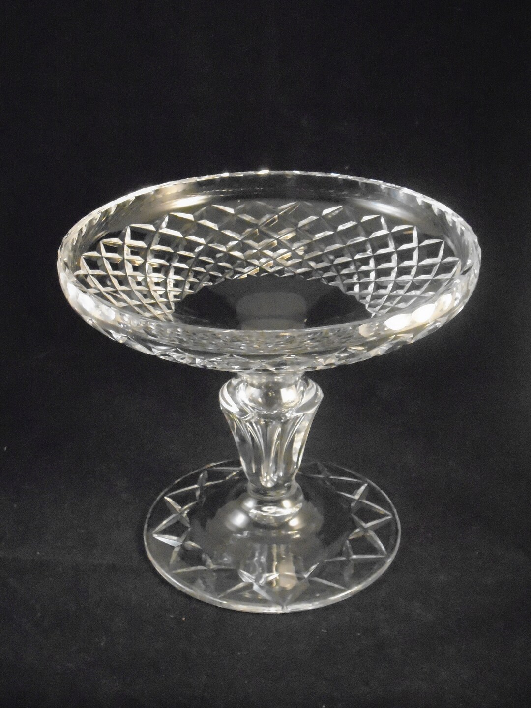 Cut Crystal Compote, Hollow Pedestal. Table Centerpiece Stands 6.75 ...