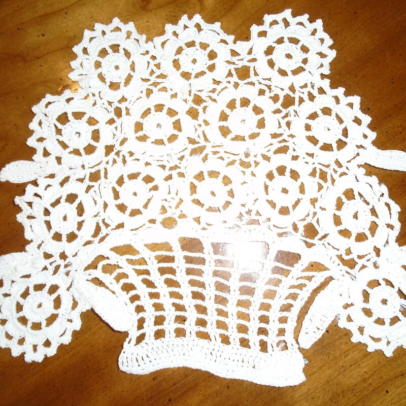 Applique Flower Basket - Etsy