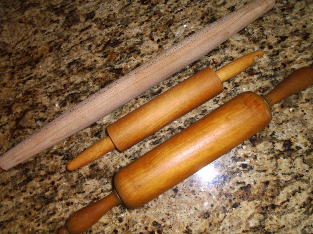 French Style Rolling Pin in Solid Wood/ 20 Handcrafted Artisan Rolling ...