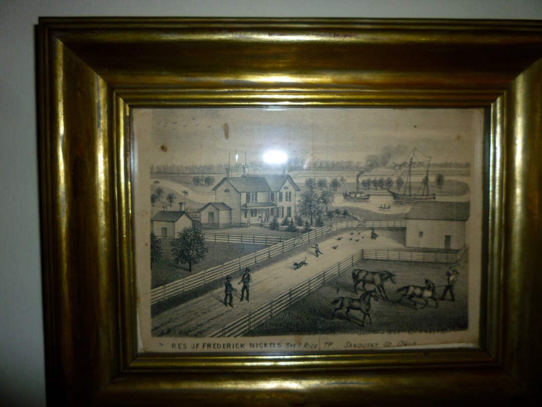 Nickels Estate Lithograph Res.of Frederick Nickels, Family Genealogy on ...