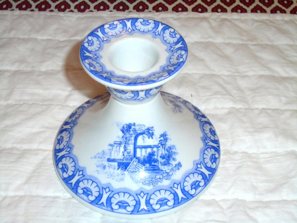 Spode IONIAN CANDLE STICK 3" Spode Blue Room Collection. Introduced ...