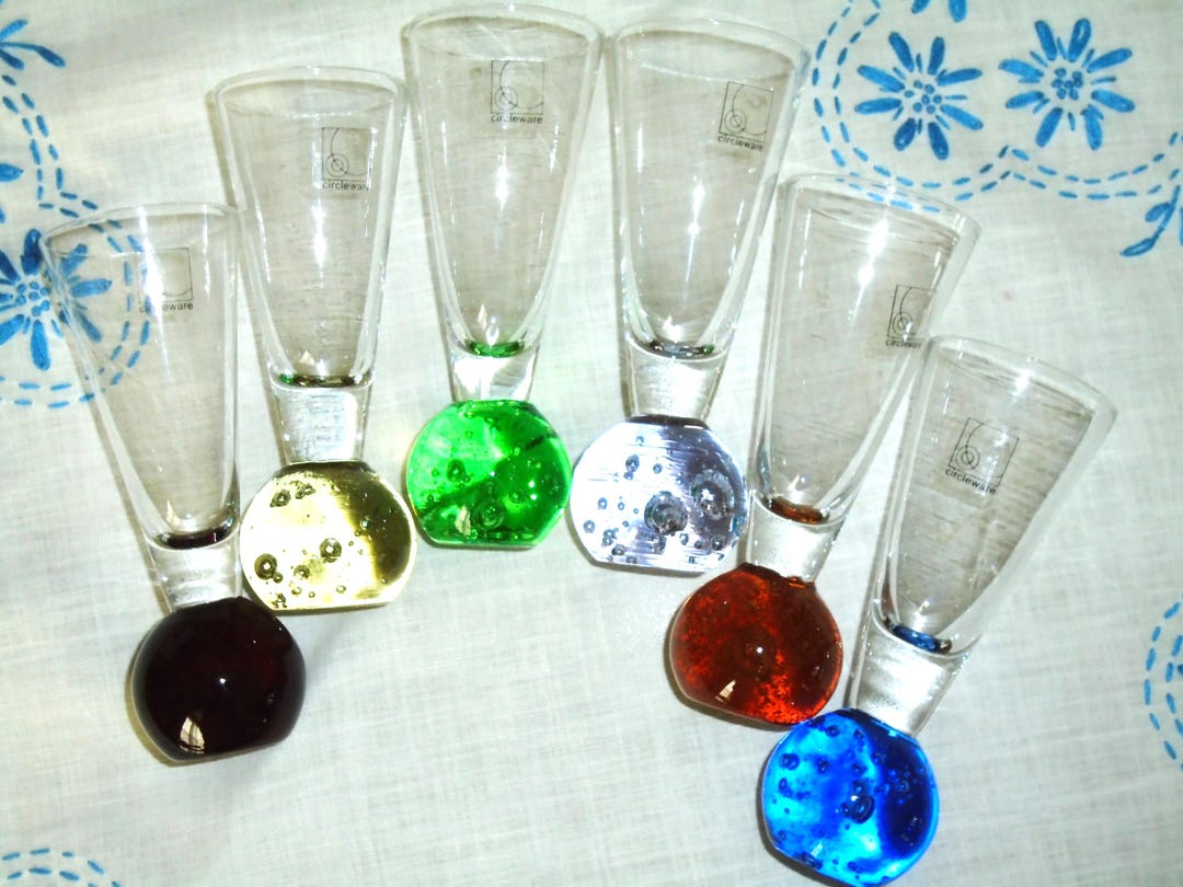 Retro Fireball Set of 6 Circleware. Cordial/limoncello/port Glasses ...