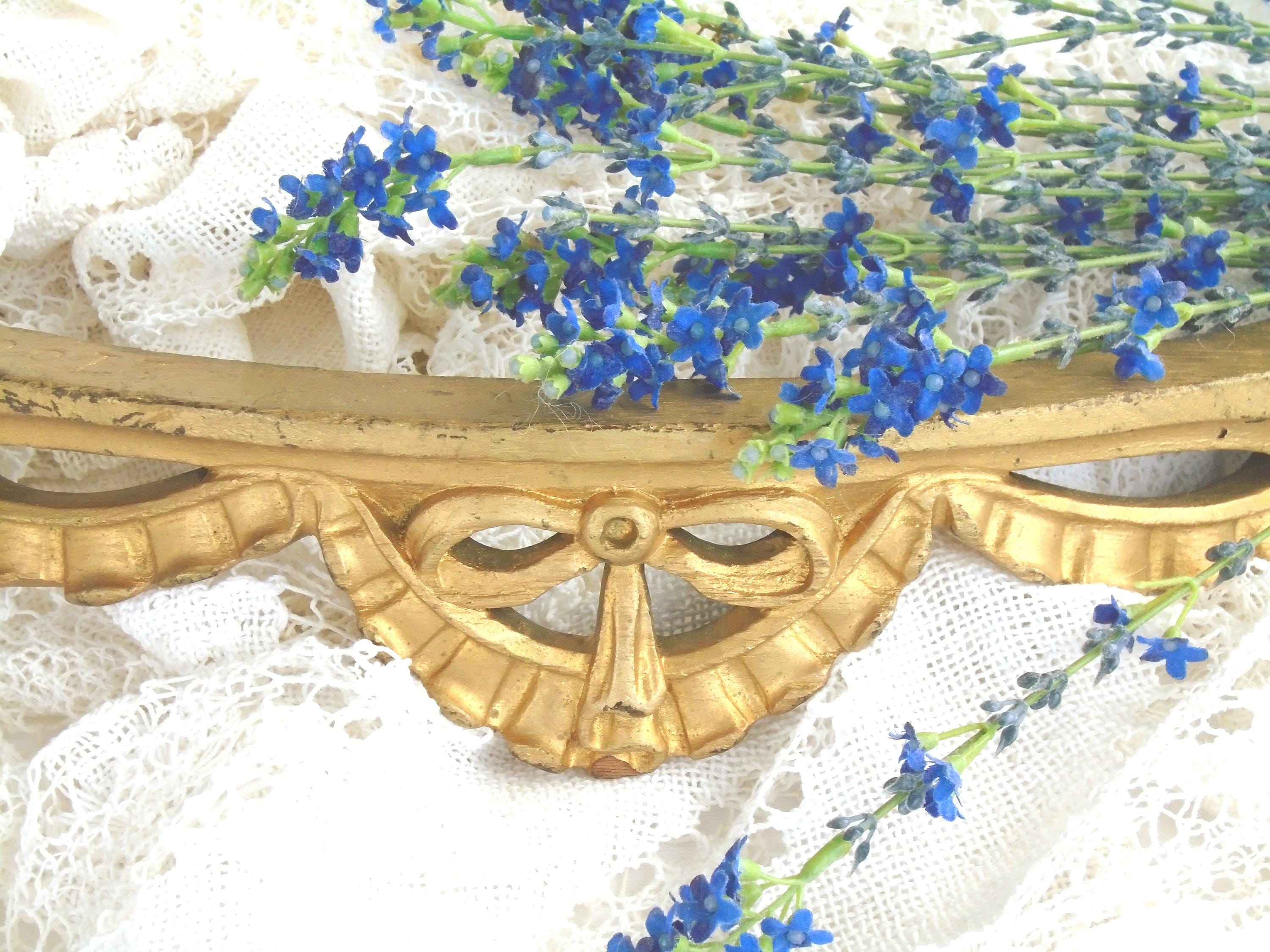 Decorative Trim, Ruffled W/bow, Wood Trim. Gold Salvaged Piece. Pretty ...