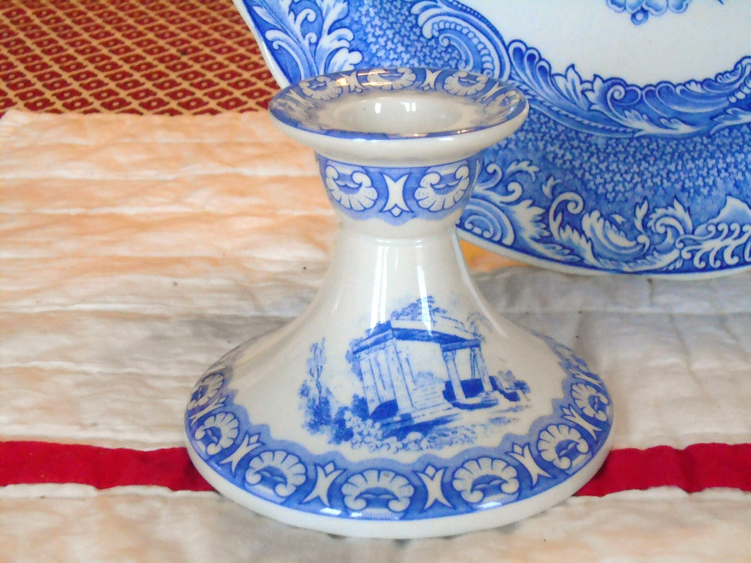 Spode IONIAN CANDLE STICK 3" Spode Blue Room Collection. Introduced ...