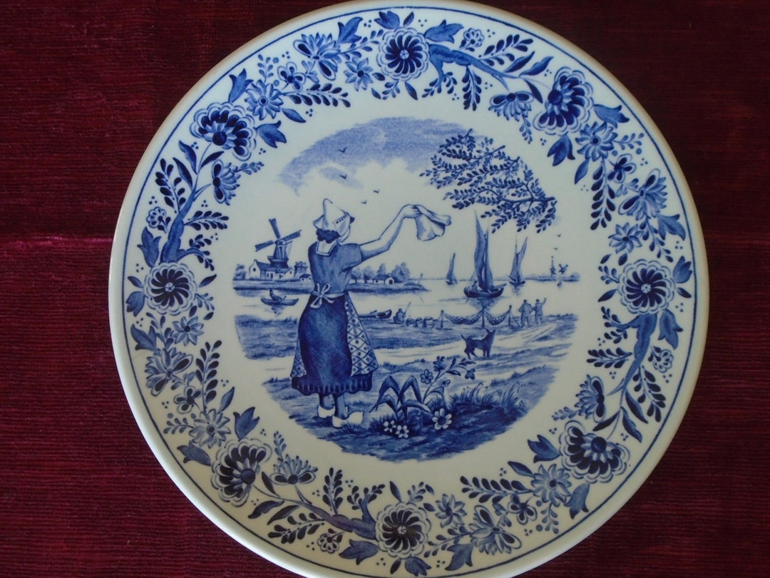 Petrus Regout Royal Sphinx Maastricht Ceramic Delft Blue Plate. Dutch ...