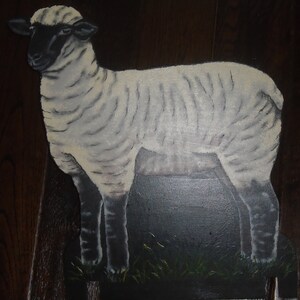 Lamb Screen Hand Painted Cut Out Screen. Summer Fire Place Screen ...
