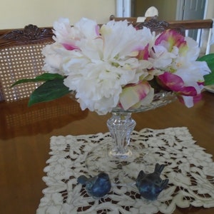 Cut Crystal Compote, Hollow Pedestal. Table Centerpiece Stands 6.75 ...