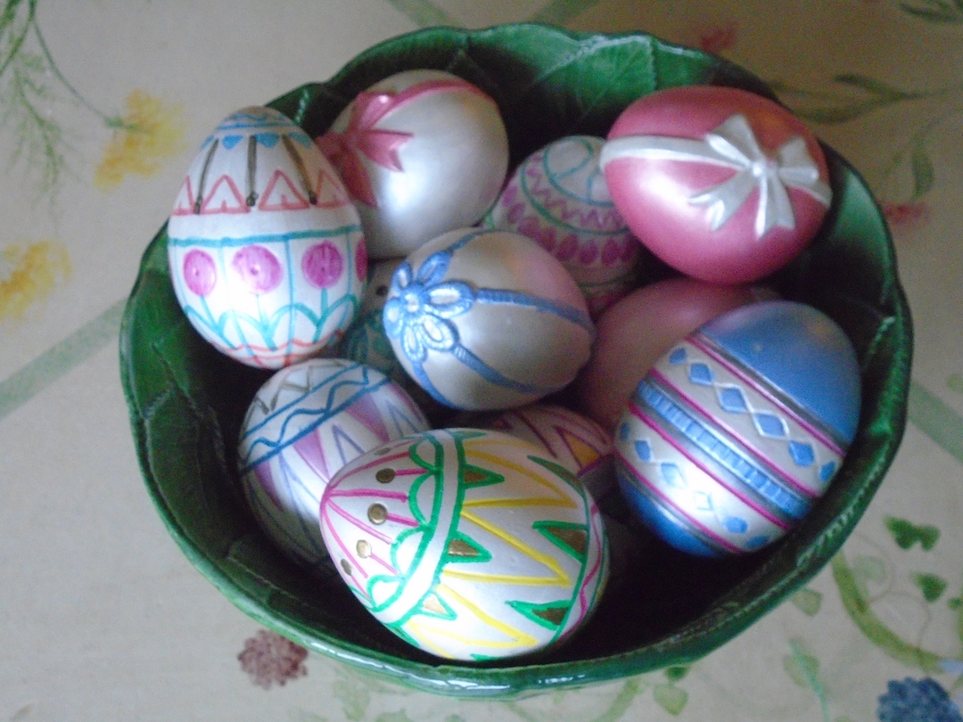 Hand Painted Ceramic Eggs, Choose 3, Painted Eggs, Group 1, 2 or 3. - Etsy