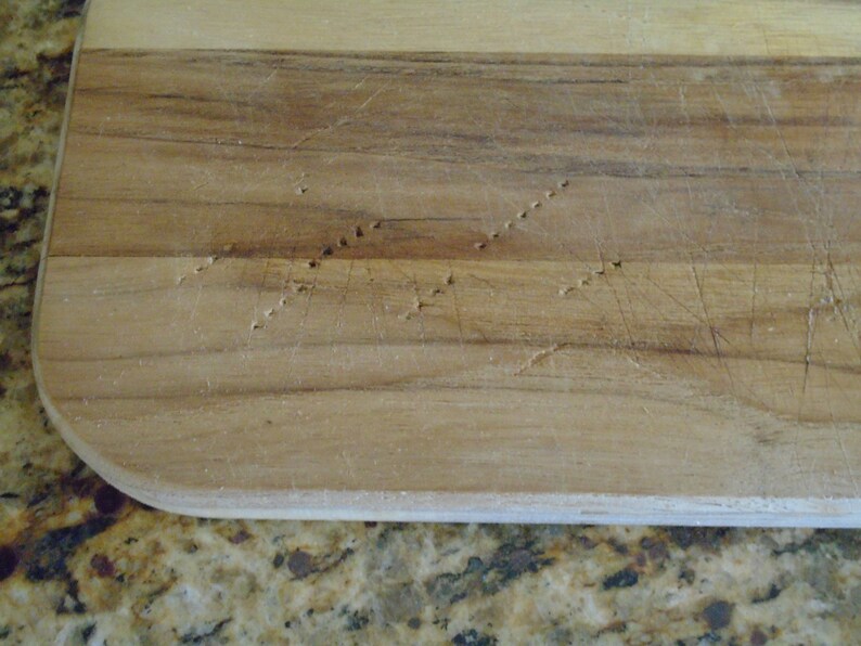 Wood Cutting Board, 14.5" X 6". Maker's Mark 'M' on One Corner. Used ...