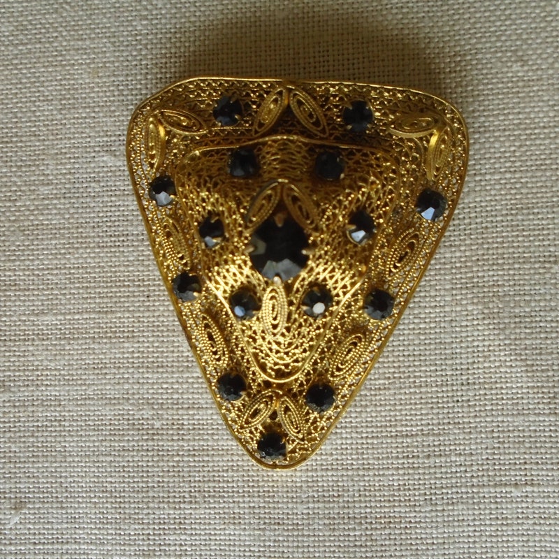 Triangle Brooch - Etsy UK