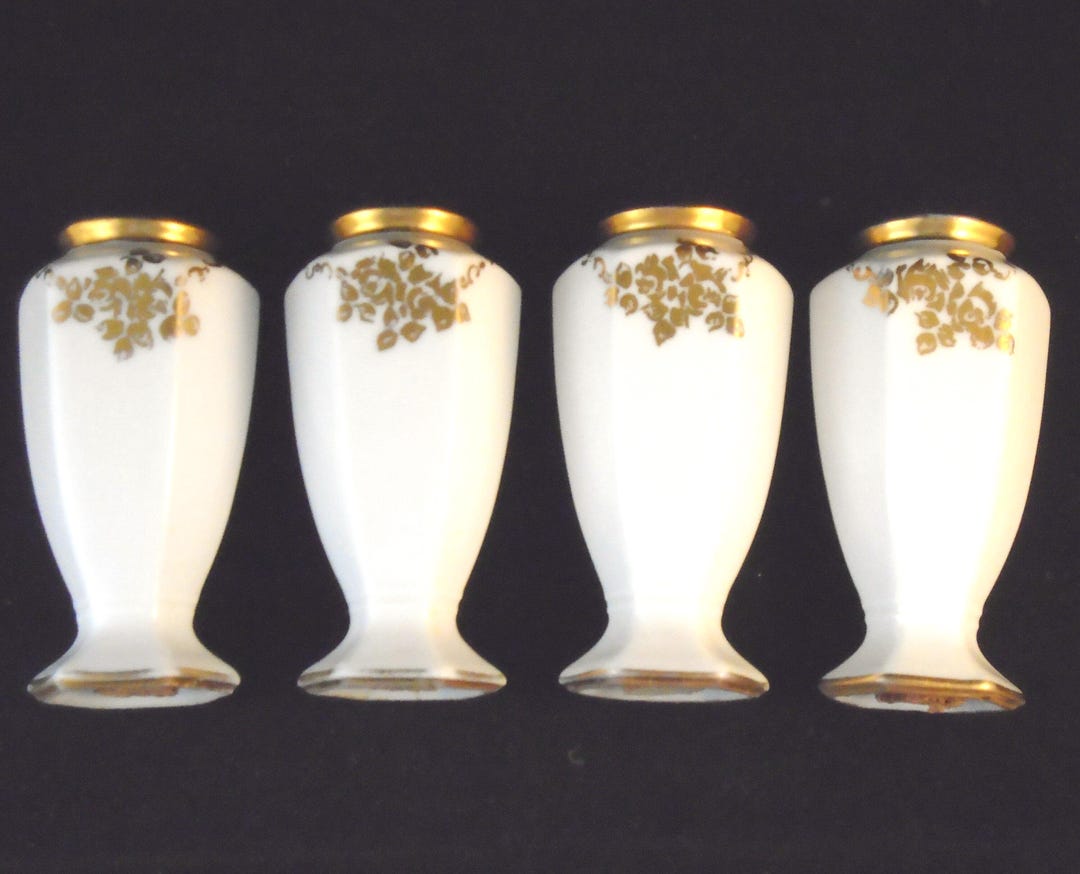 2 Sets Salt & Pepper Shakers, Stamped Bavaria Favorite. Hexagonal Hand ...
