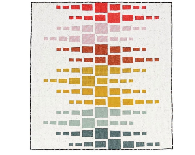 Easy Quilt Pattern Modern Quilt Fat Quarter Quilt Pattern Aftershock ...