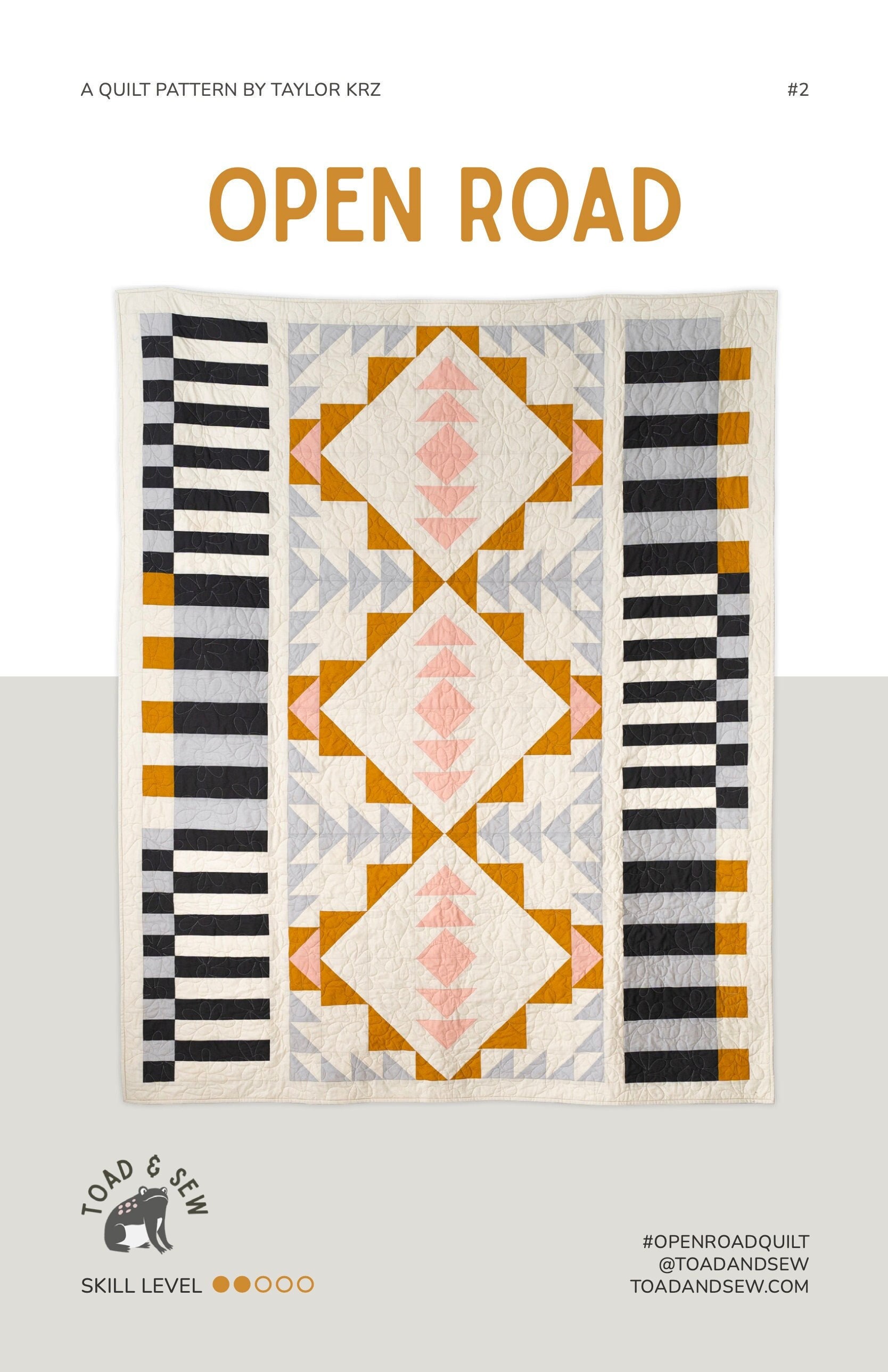 Open Road - Printed Quilt Pattern by Taylor Krz of Toad and Sew ...