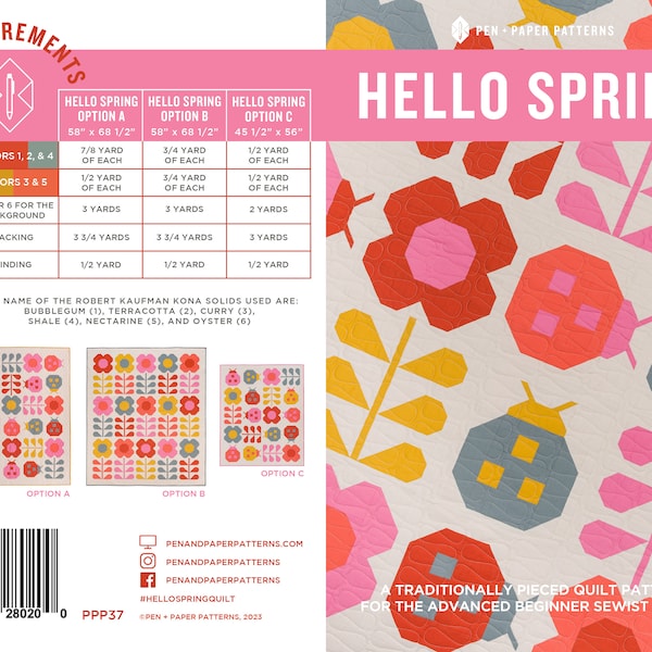 Spring Quilt Pattern - Etsy