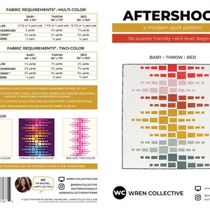 Aftershock PRINTED Pattern by Wren Collective Paper Printed Quilt ...