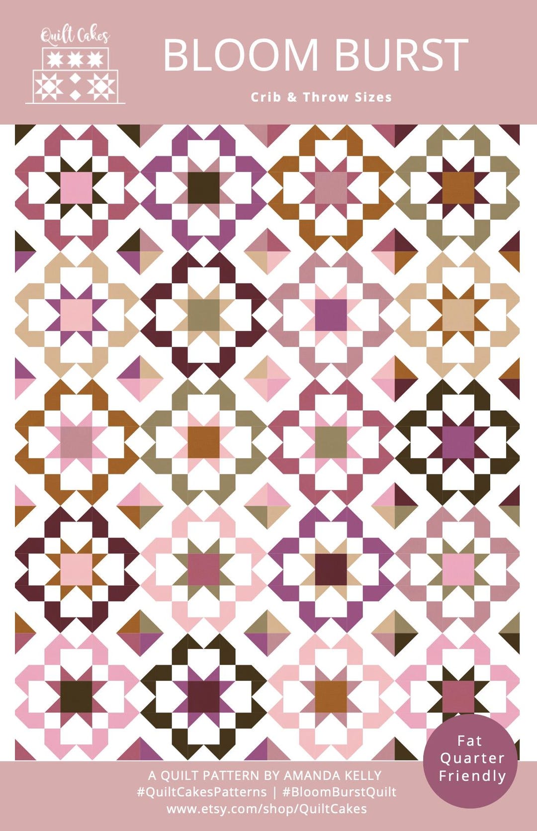 Bloom Burst Quilt Pattern- PRINTED PATTERN by Quilt Cakes - Etsy