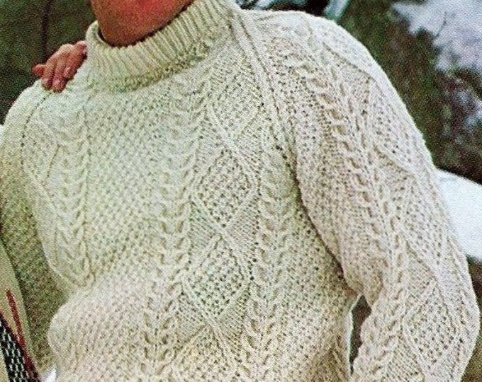 Knitting Patterns for Men & Women: Irish Fisherman Sweaters - Etsy