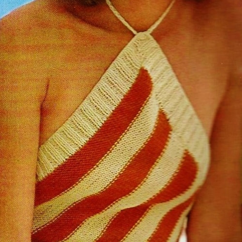 INSTANT PDF PATTERN 1930s Vintage Art Deco Knitted Halter Top - Etsy