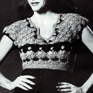 Crocheted Top Pattern Digital Download Vintage Crochet Pattern - Etsy
