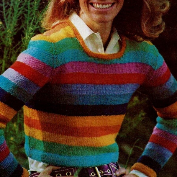 Rainbow Sweater - Etsy