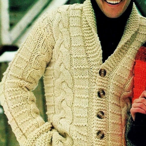 Sewing & Fiber 687 Fishermans Knit Cardigan6 Sizes His and Hers ...
