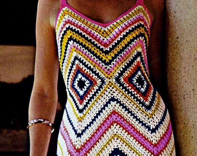 Crocheted Dress Pattern Digital Download Vintage Crochet Pattern - Etsy