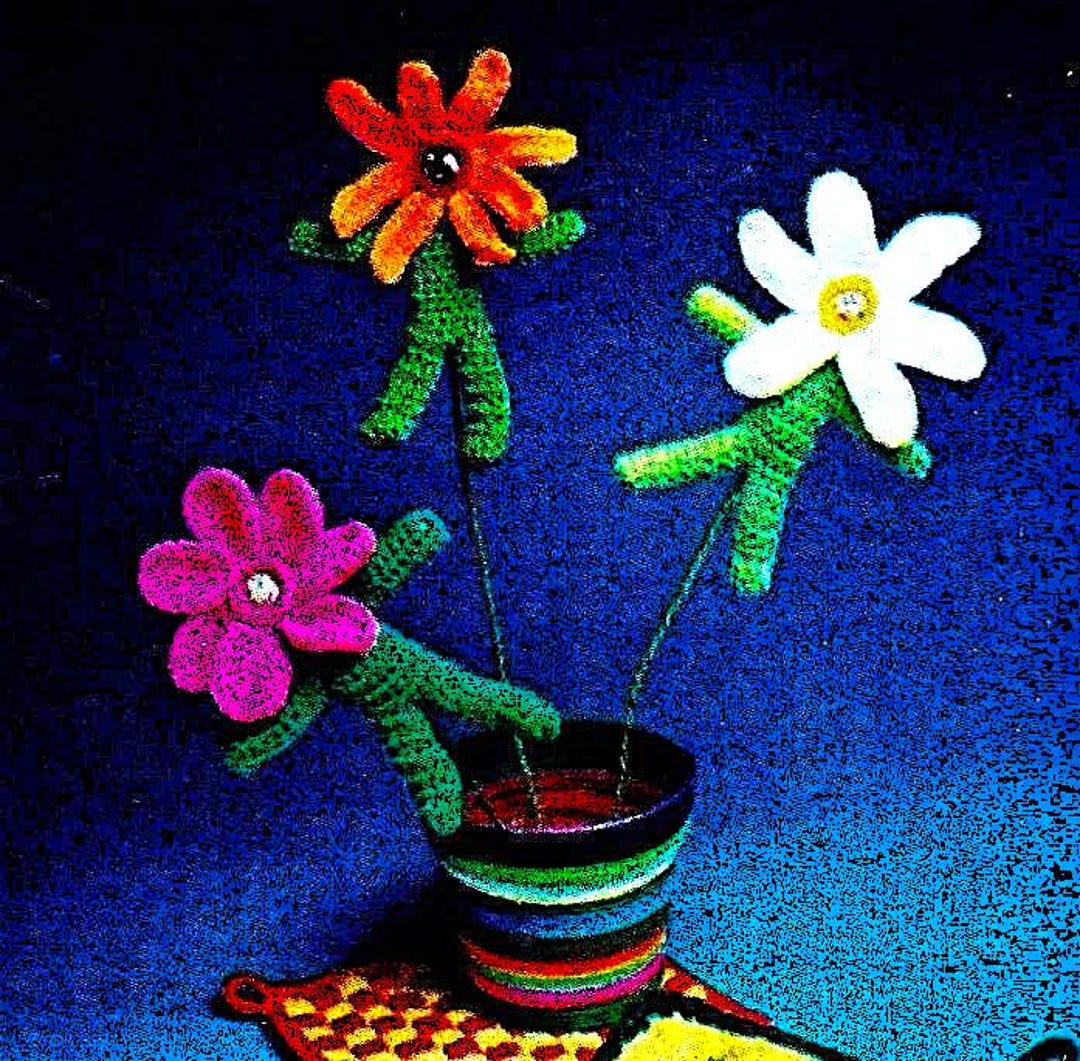 Crocheted Flower People Pattern Digital Download Vintage Crochet ...
