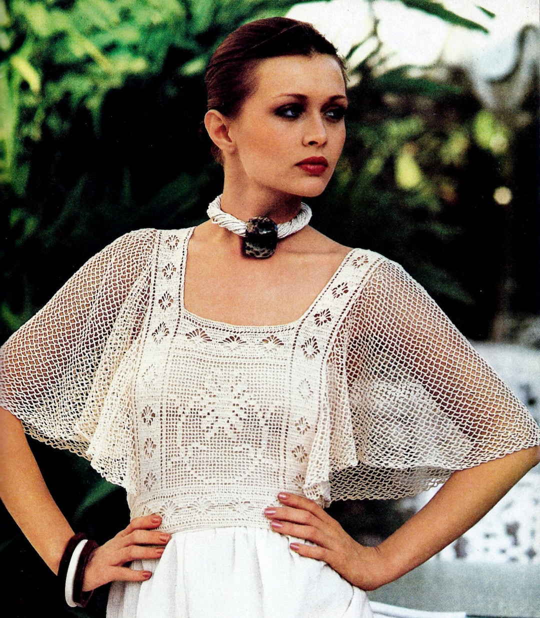 Crocheted Top Digital Download Vintage Crochet Pattern - Etsy