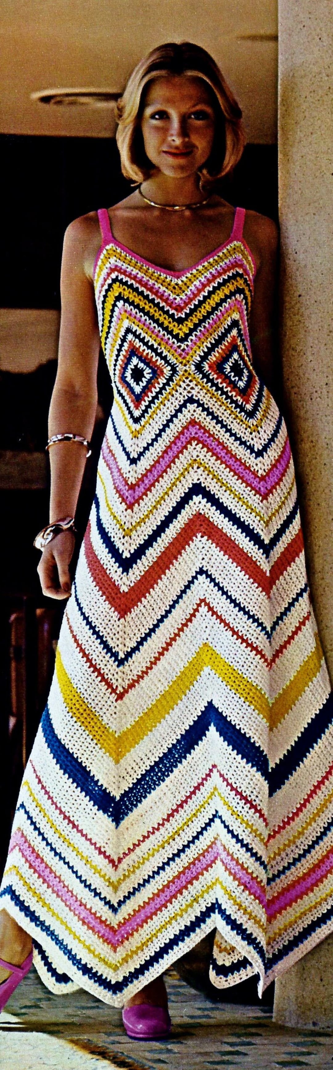 Crocheted Dress Pattern Digital Download Vintage Crochet - Etsy