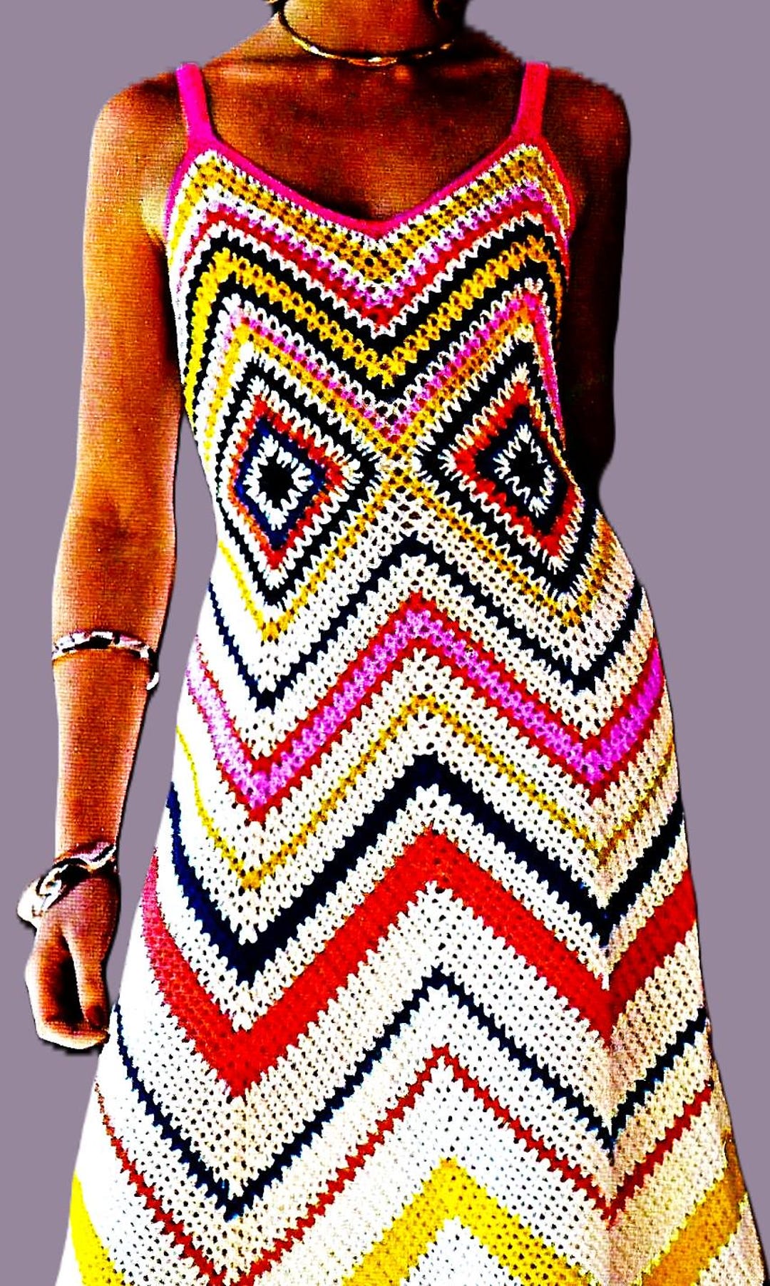 Crocheted Dress Pattern Digital Download Vintage Crochet Pattern - Etsy