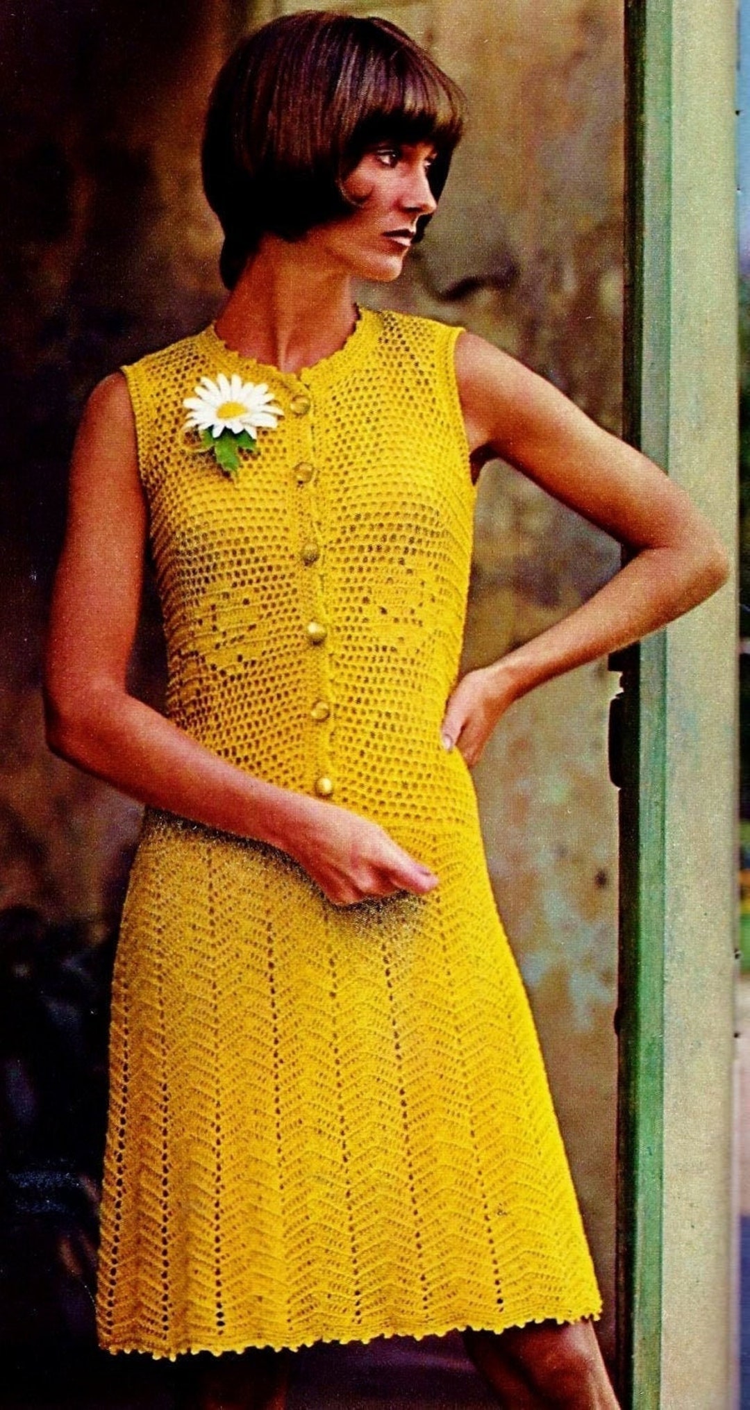 Crocheted Dress Pattern Digital Download Vintage Crochet Pattern - Etsy