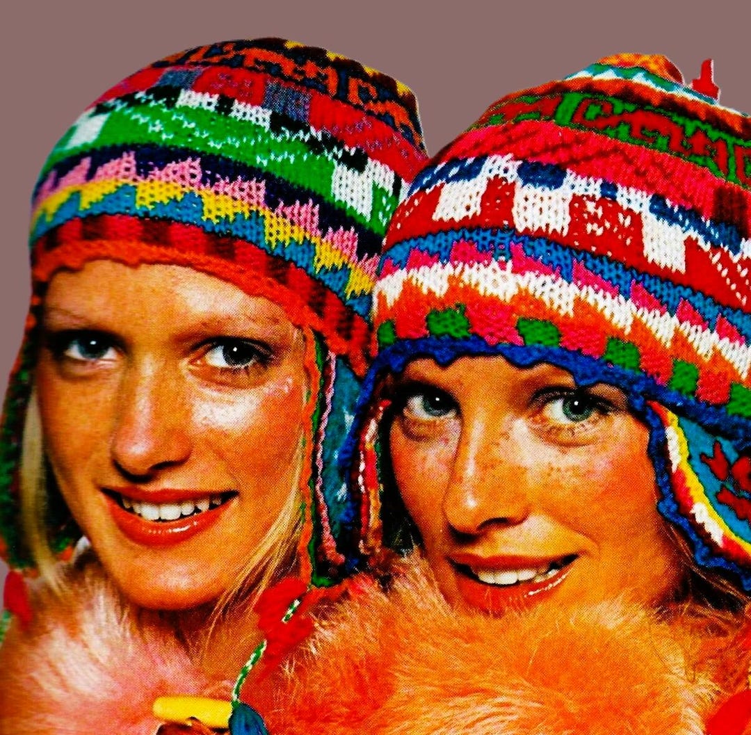 Knitted Peruvian Earflap Hats Patterns Digital Download Vintage Knitting Patterns - Etsy