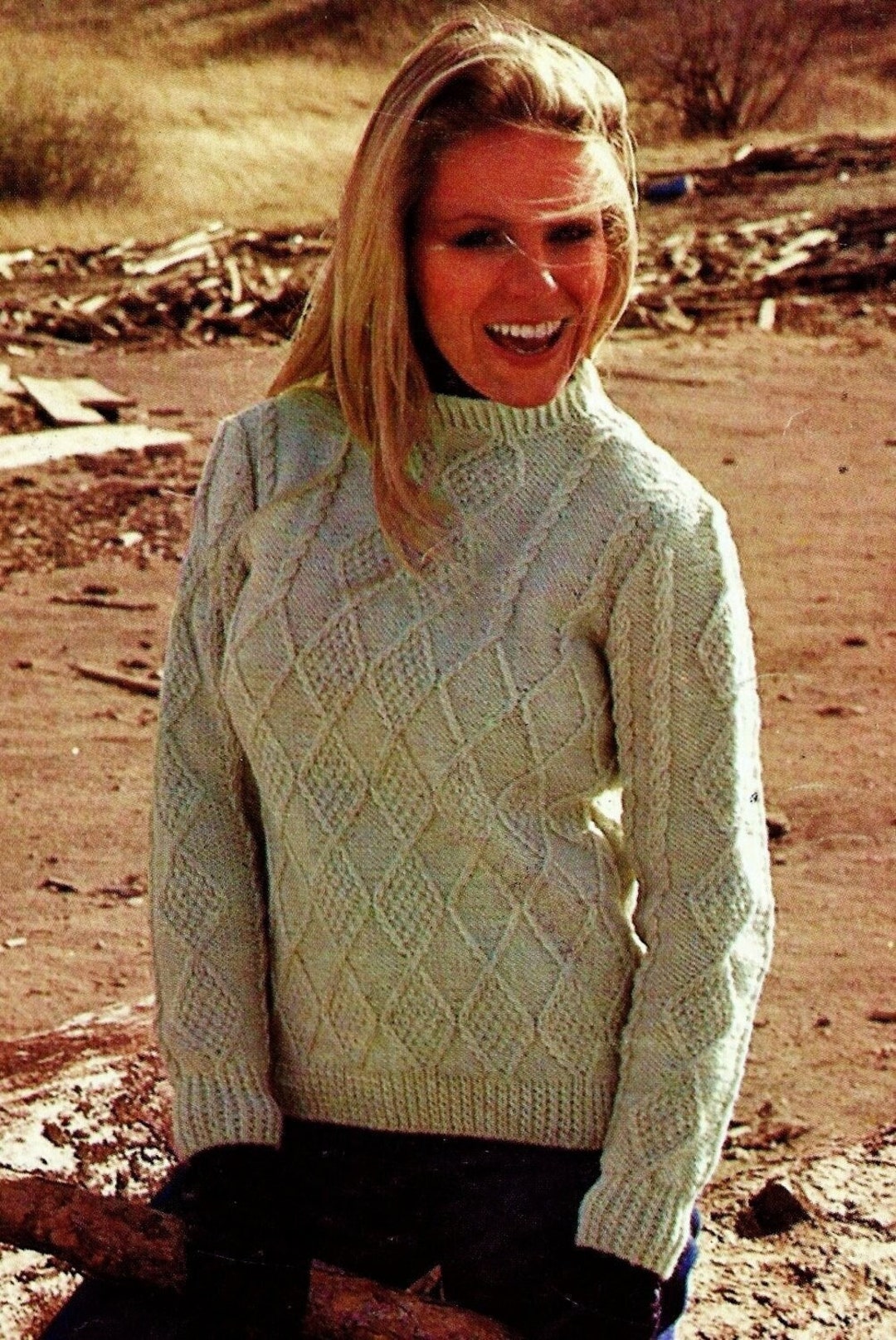 Knitted Fisherman Cable Sweater Pattern Digital Download - Etsy