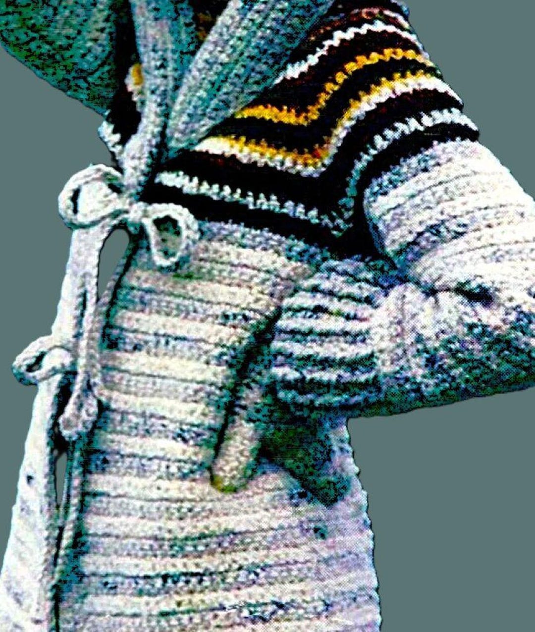 Crocheted Hooded Jacket and Mittens Patterns Digital Download Vintage ...