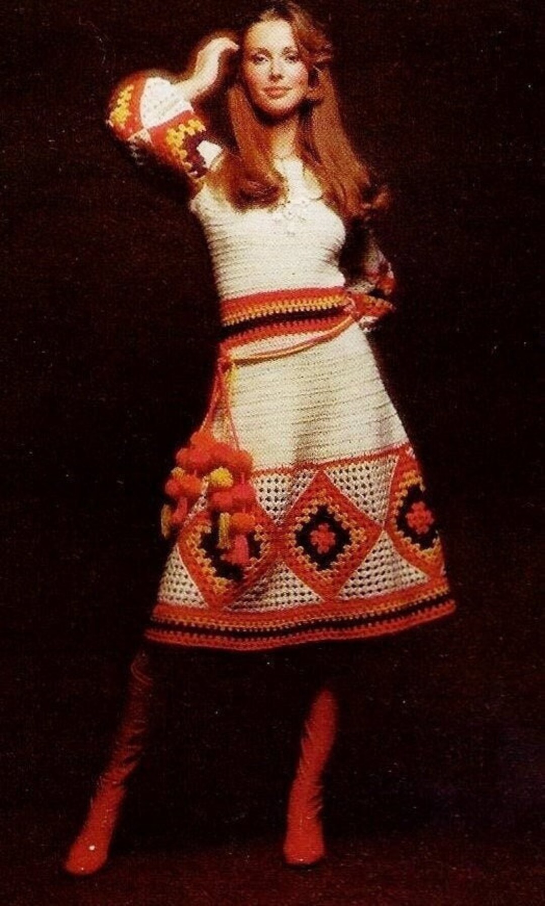 Crocheted Dress Pattern Digital Download Vintage Crochet Pattern - Etsy