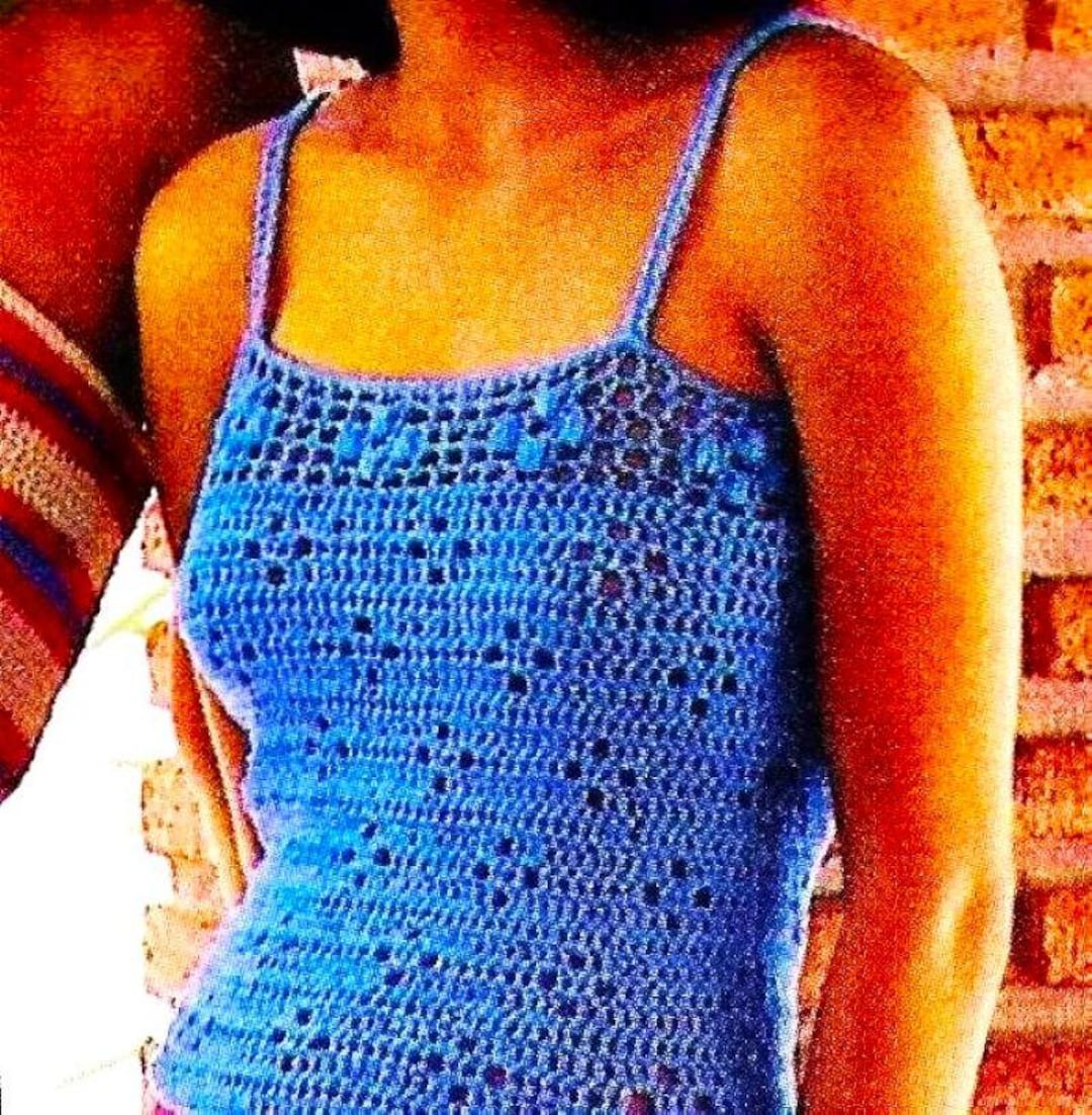 Crocheted Top Pattern Digital Download Vintage Crochet Pattern - Etsy UK