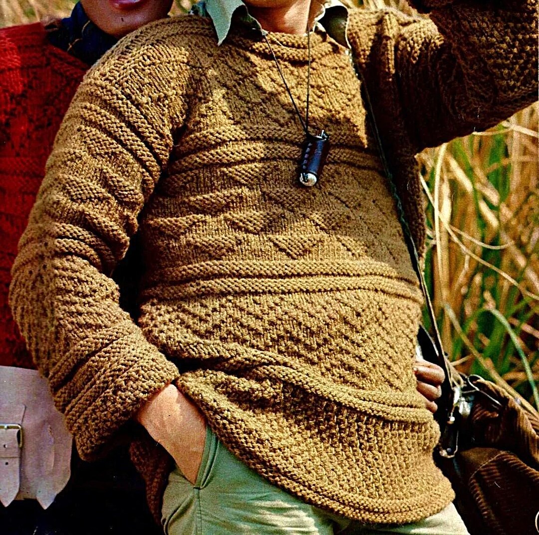 Guernsey Knit Sweaters Patterns Digital Download Vintage Knitting ...