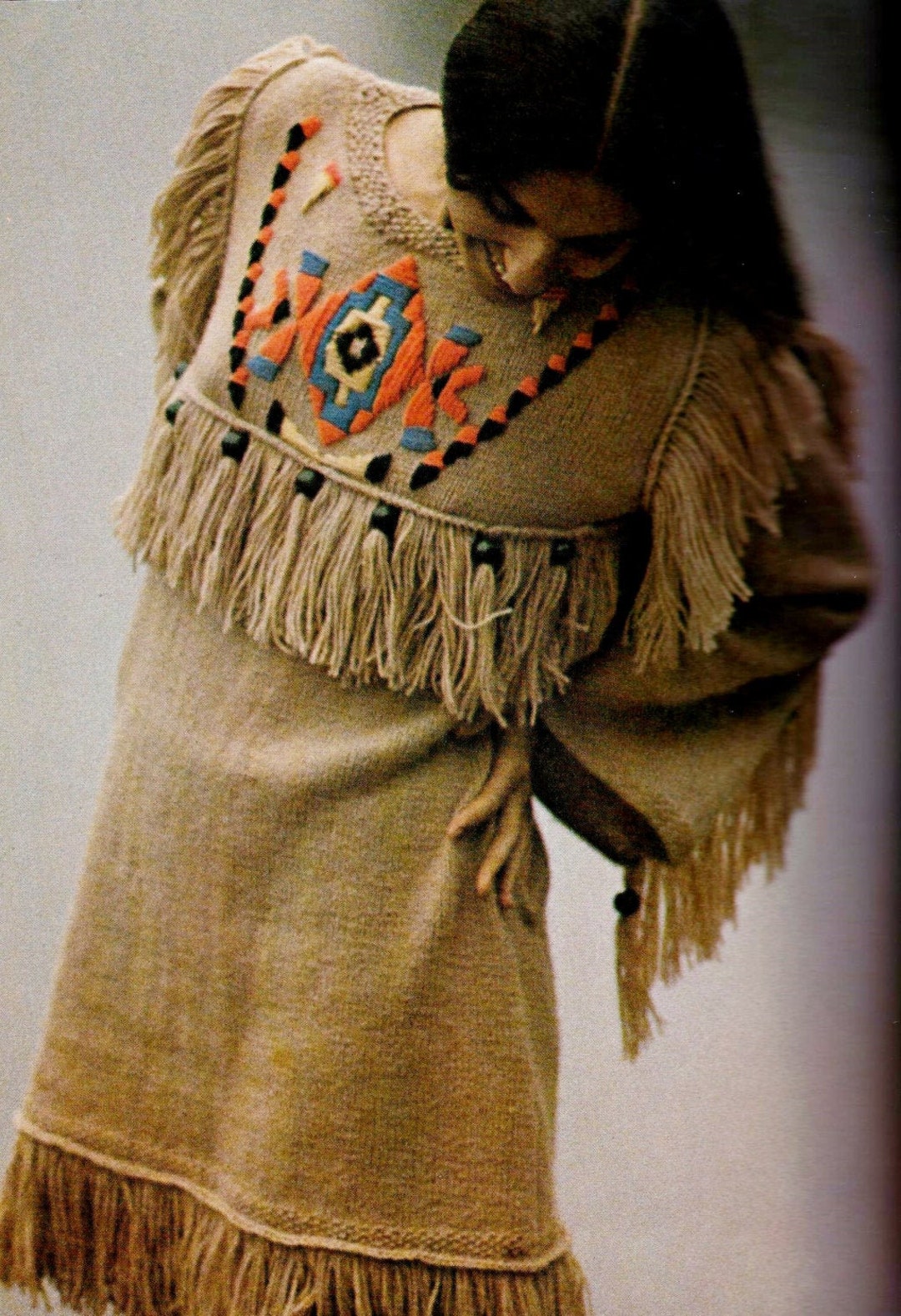 Knitted Native American Dress Pattern Digital Download Vintage Knitting ...