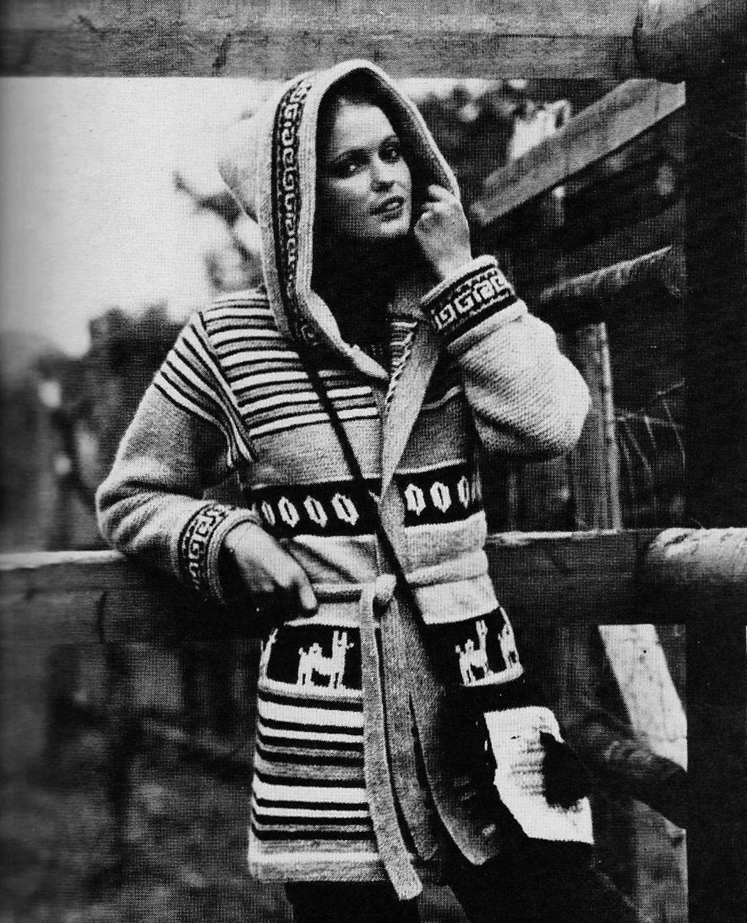 Knitted Peruvian Cardigan Pattern Digital Download Vintage Knitting ...