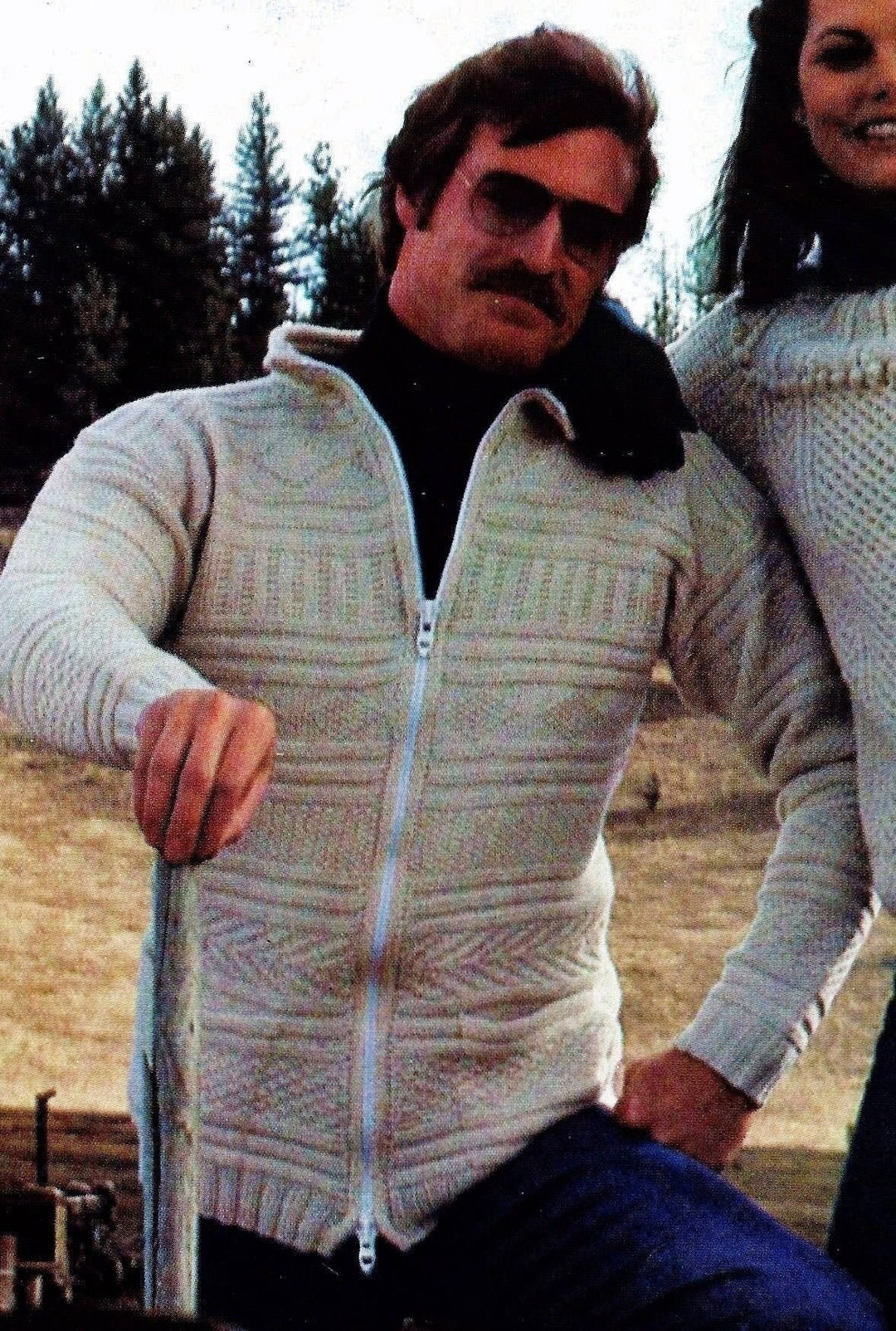 Knitted Men's Guernsey Jacket Pattern Digital Download Vintage Knitting ...