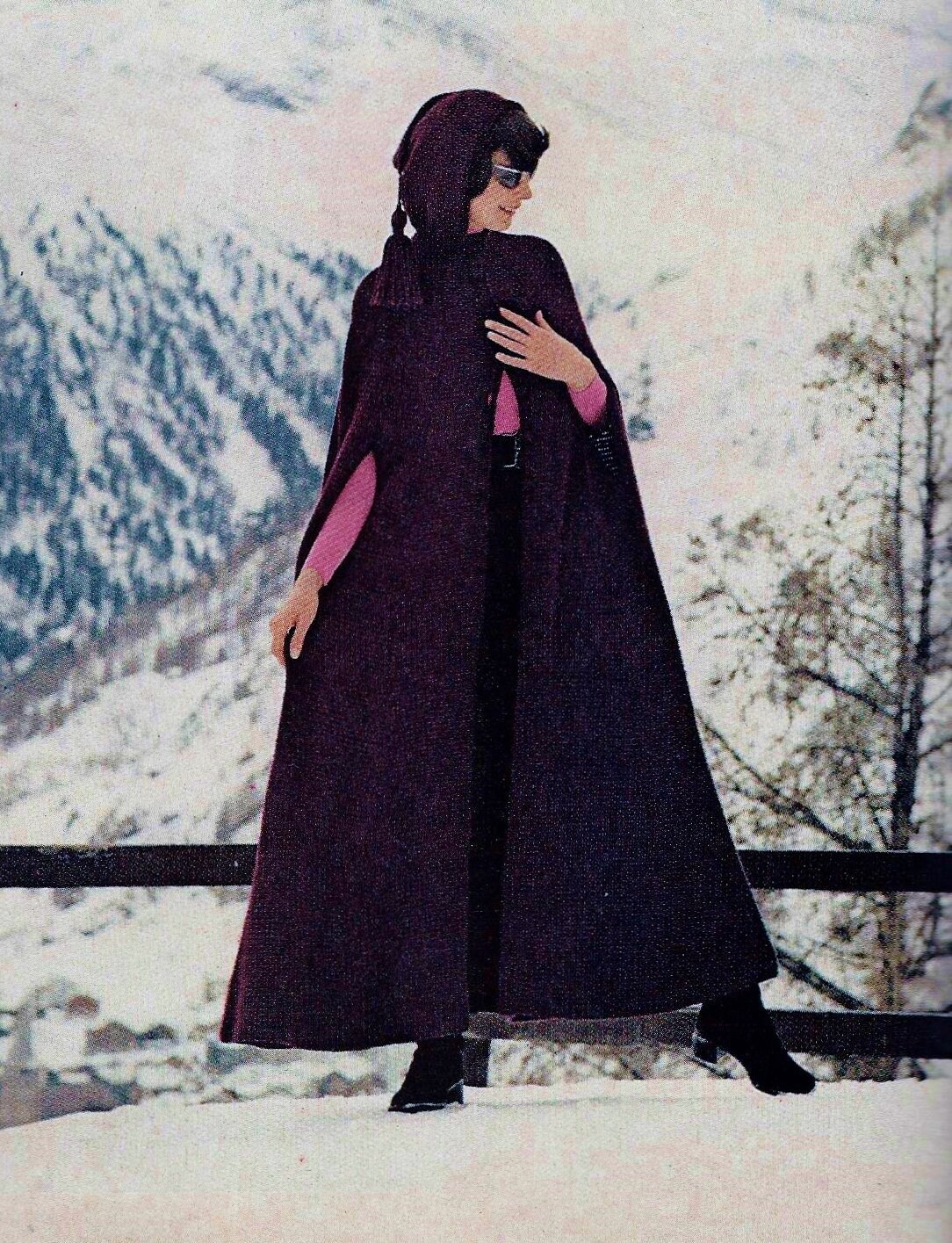 Crocheted Hooded Long Cape Pattern Digital Download Vintage - Etsy