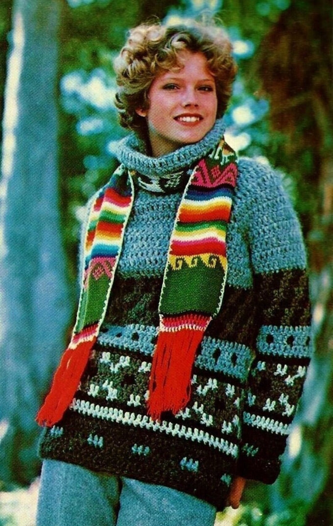 Crocheted Icelandic Sweater Pattern Digital Download Vintage Crochet ...
