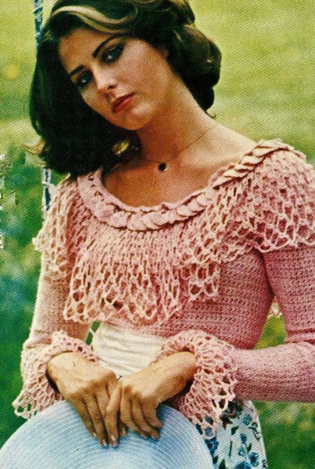 Crocheted Blouse Pattern Digital Download Vintage Crochet Pattern - Etsy